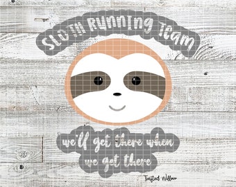 Sloth Running Svg - Etsy