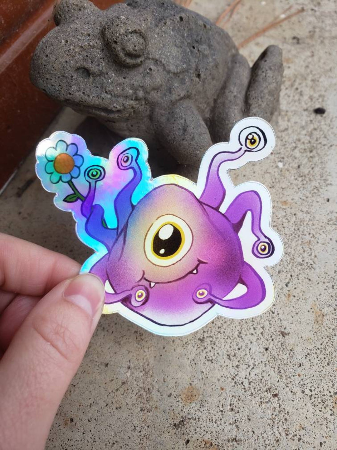 Holographic Cutsey Beholder Sticker - Etsy