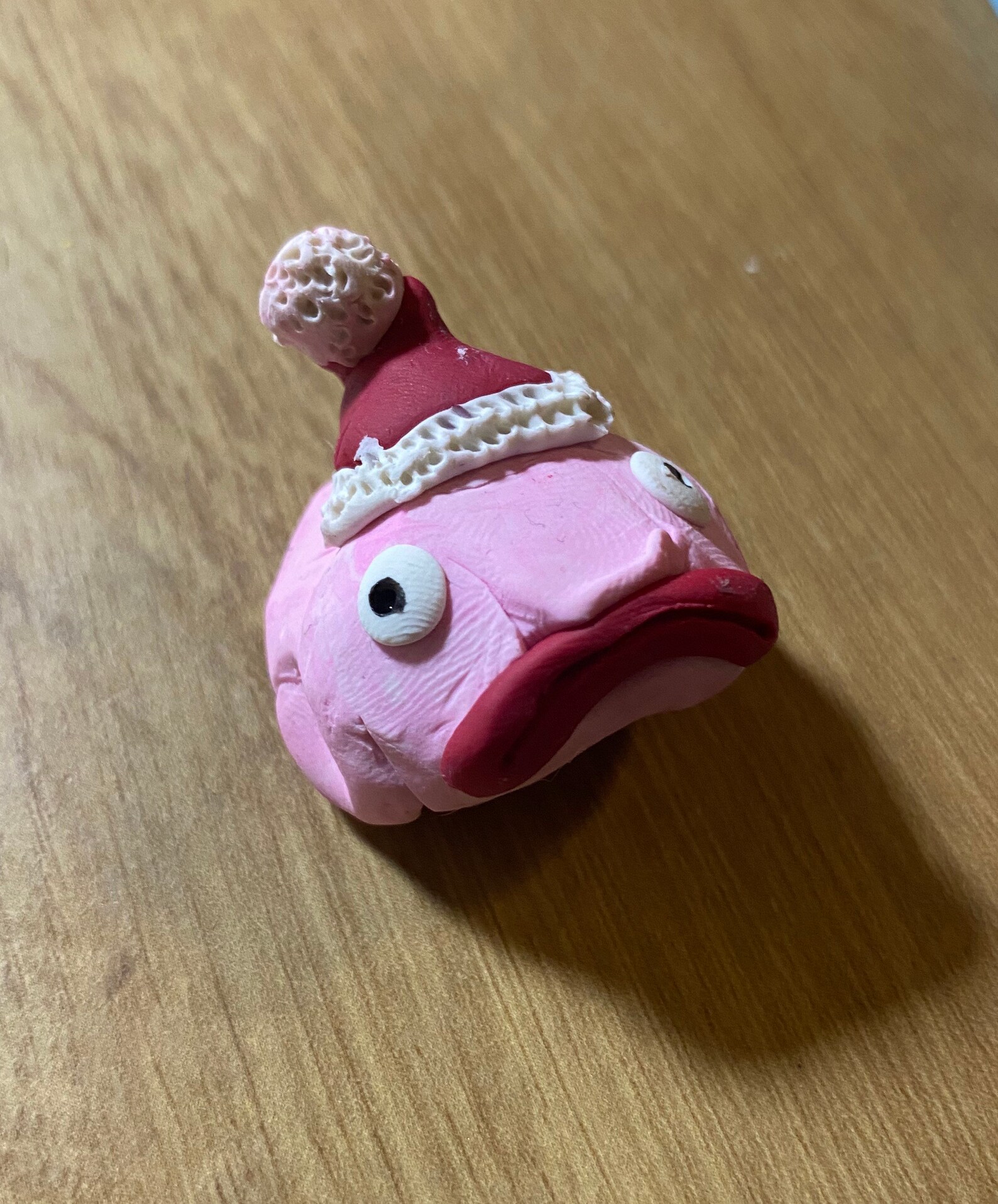 Christmas blob fish figurine polymer clay | Etsy