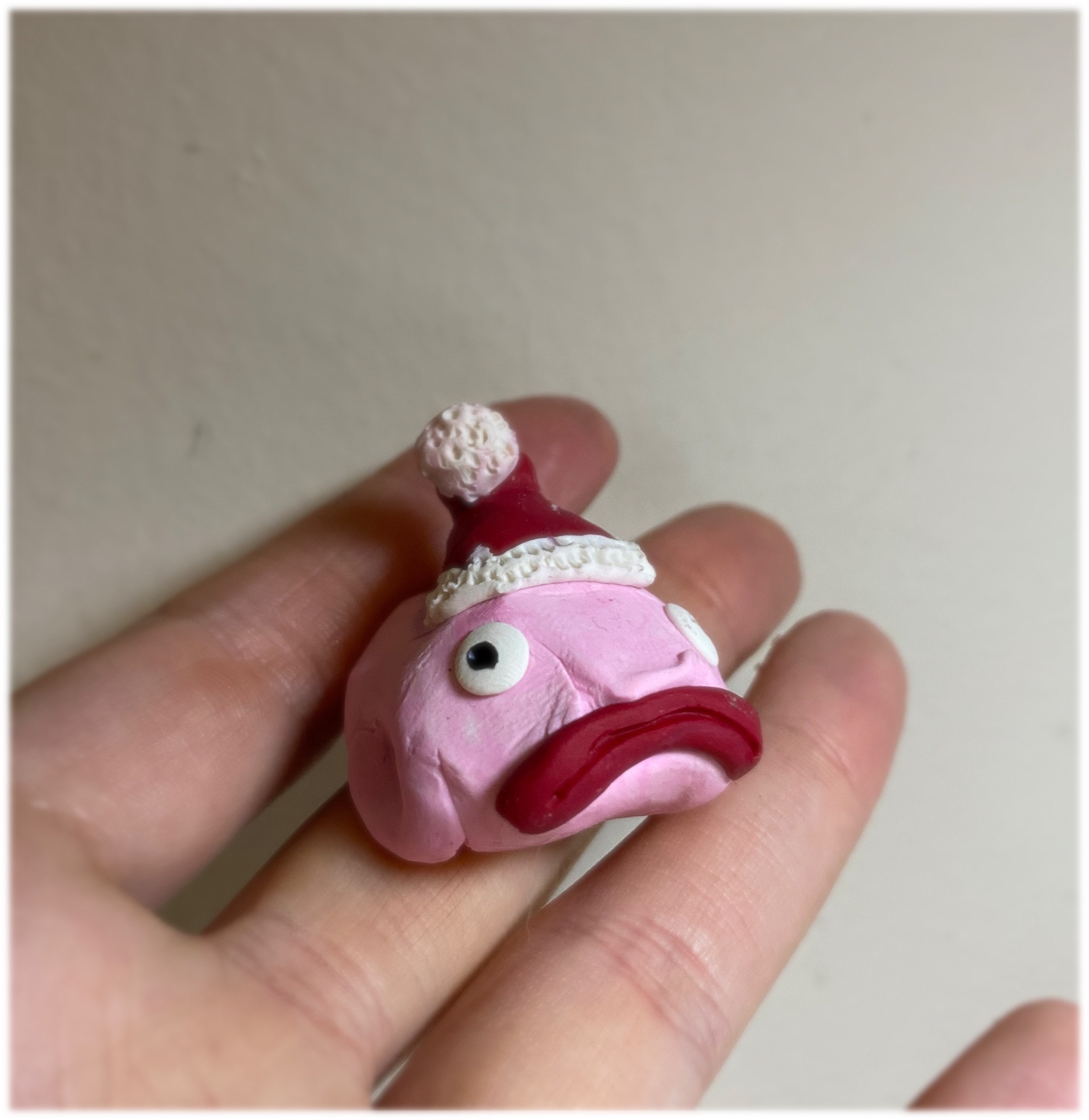 Christmas blob fish figurine polymer clay | Etsy