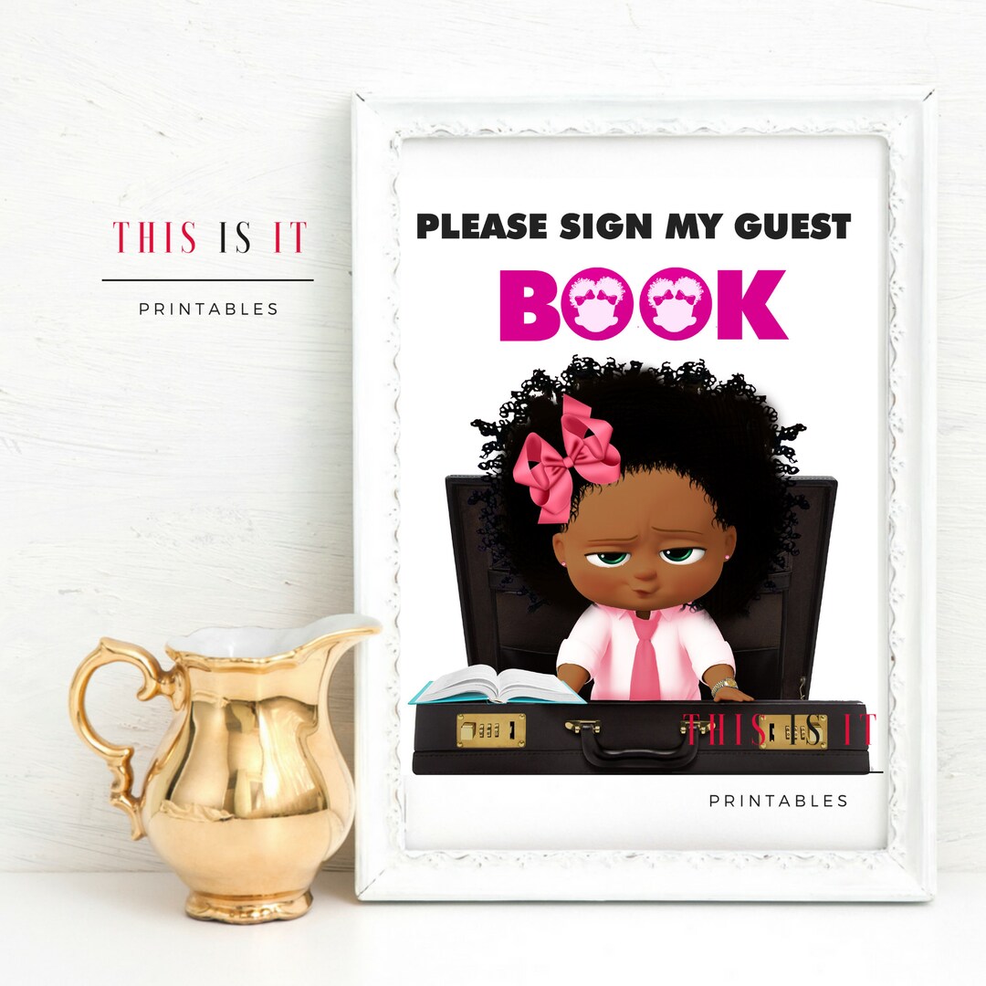 African American Lady Boss Printable Sign, Printable African American ...