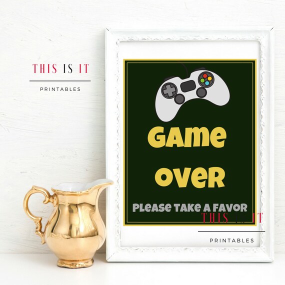 Game Over Thanks for Playing Printable Sign Game Theme Decor - Etsy