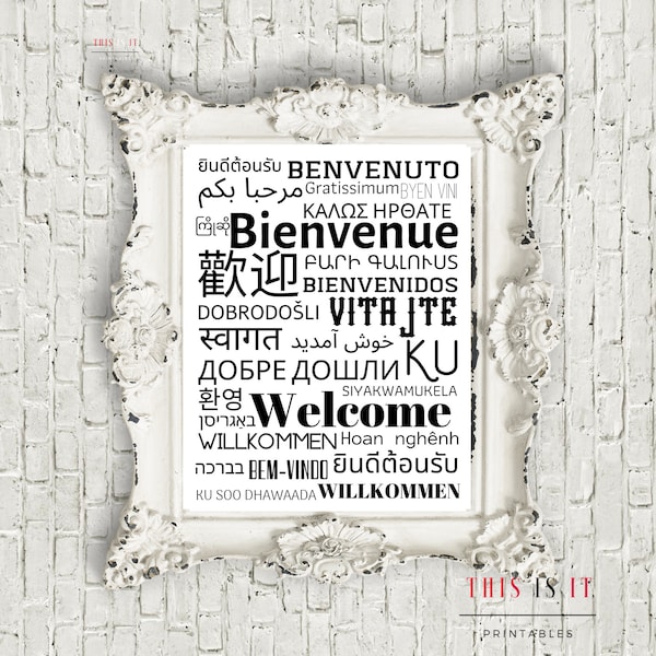 Welcome Languages - Etsy