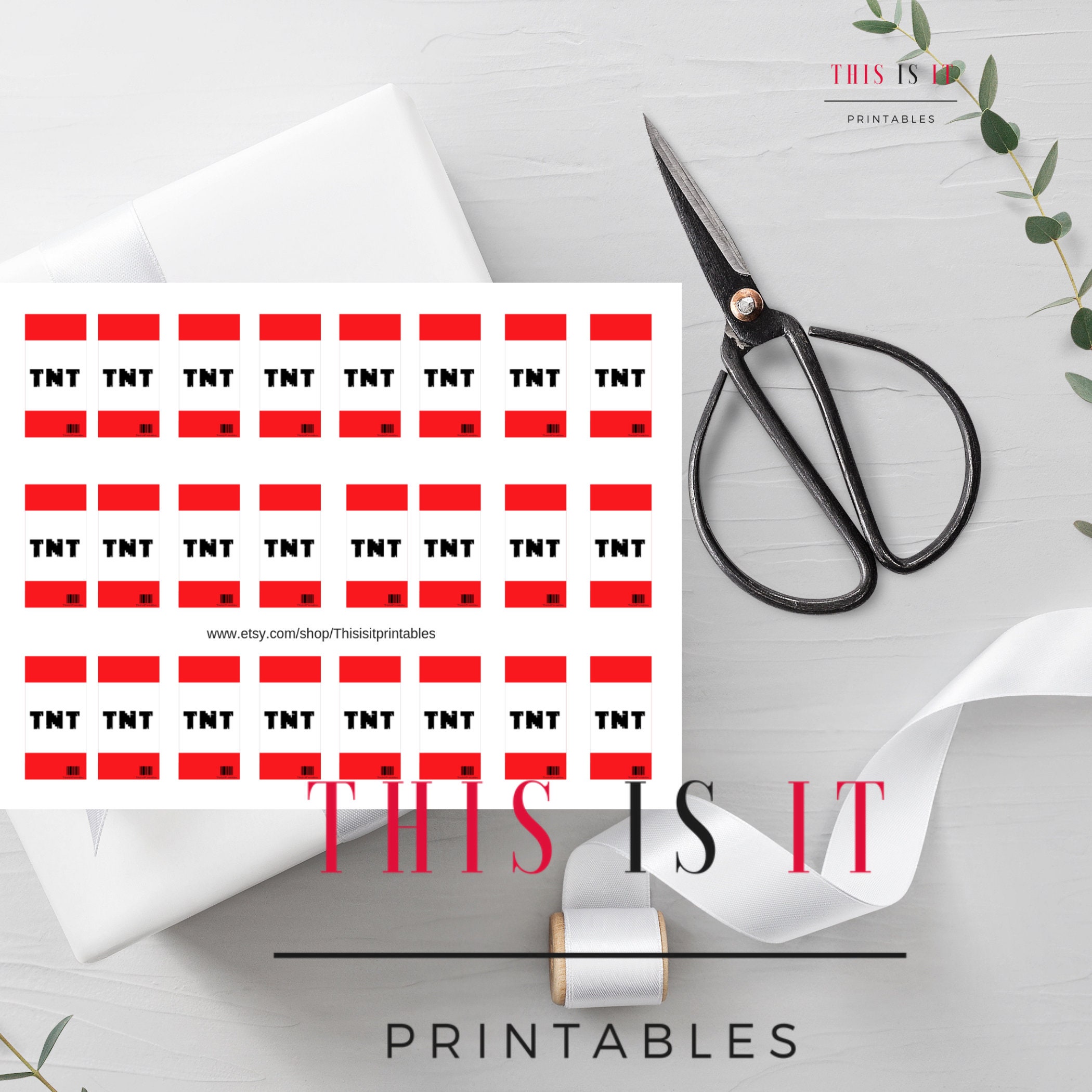 Tnt Licorice Wraps Mini Licorice Candy Template Gamer/video - Etsy