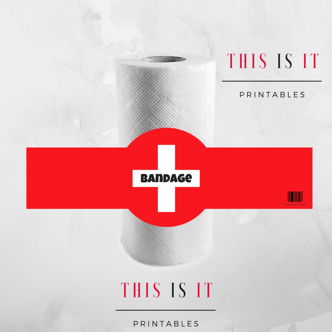 Bandage Wrappers-paper Towel Label Gamer/video Bday Party Decor PDF ...