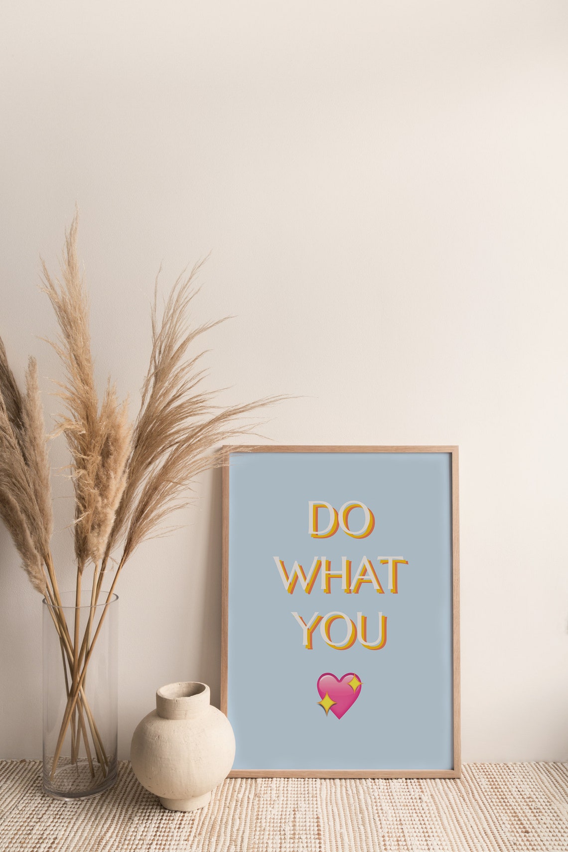 Printable Do What You Love Poster, Minimalist Typographic Art Print ...