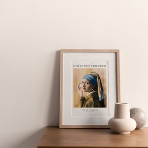 Printable Girl With a Pearl Earring Wearing Makeup Poster | Etsy