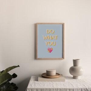 Printable Do What You Love Poster, Minimalist Typographic Art Print ...