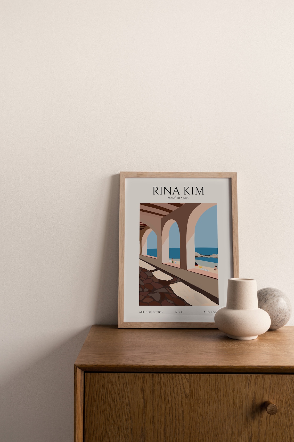 Printable Art Collection No.4, Beach in Spain Poster, Printable Summer ...