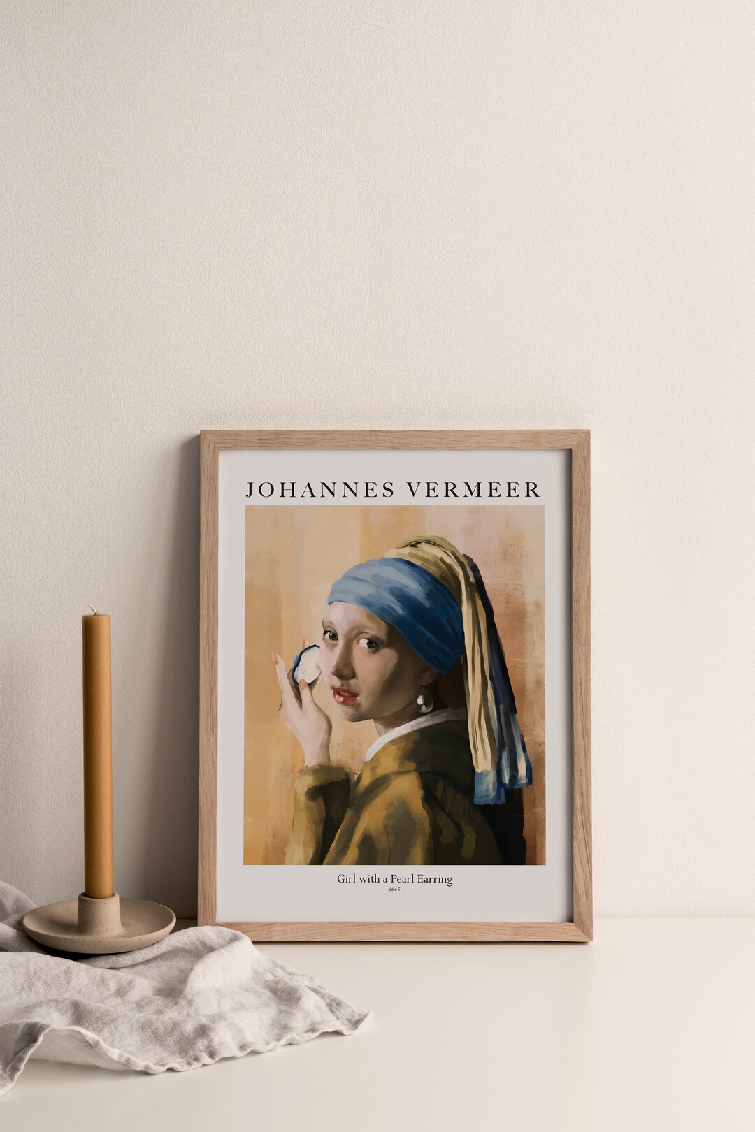 Printable Girl With a Pearl Earring Wearing Makeup Poster - Etsy
