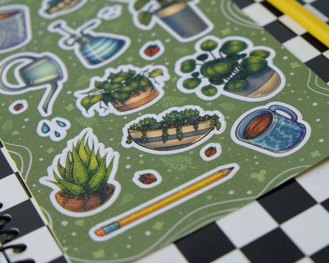 House Plants 4.5x7 Sticker Sheet | Etsy