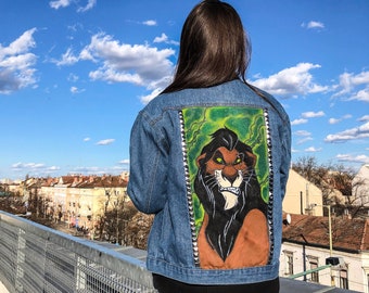Lion King Denim Jacket - Etsy