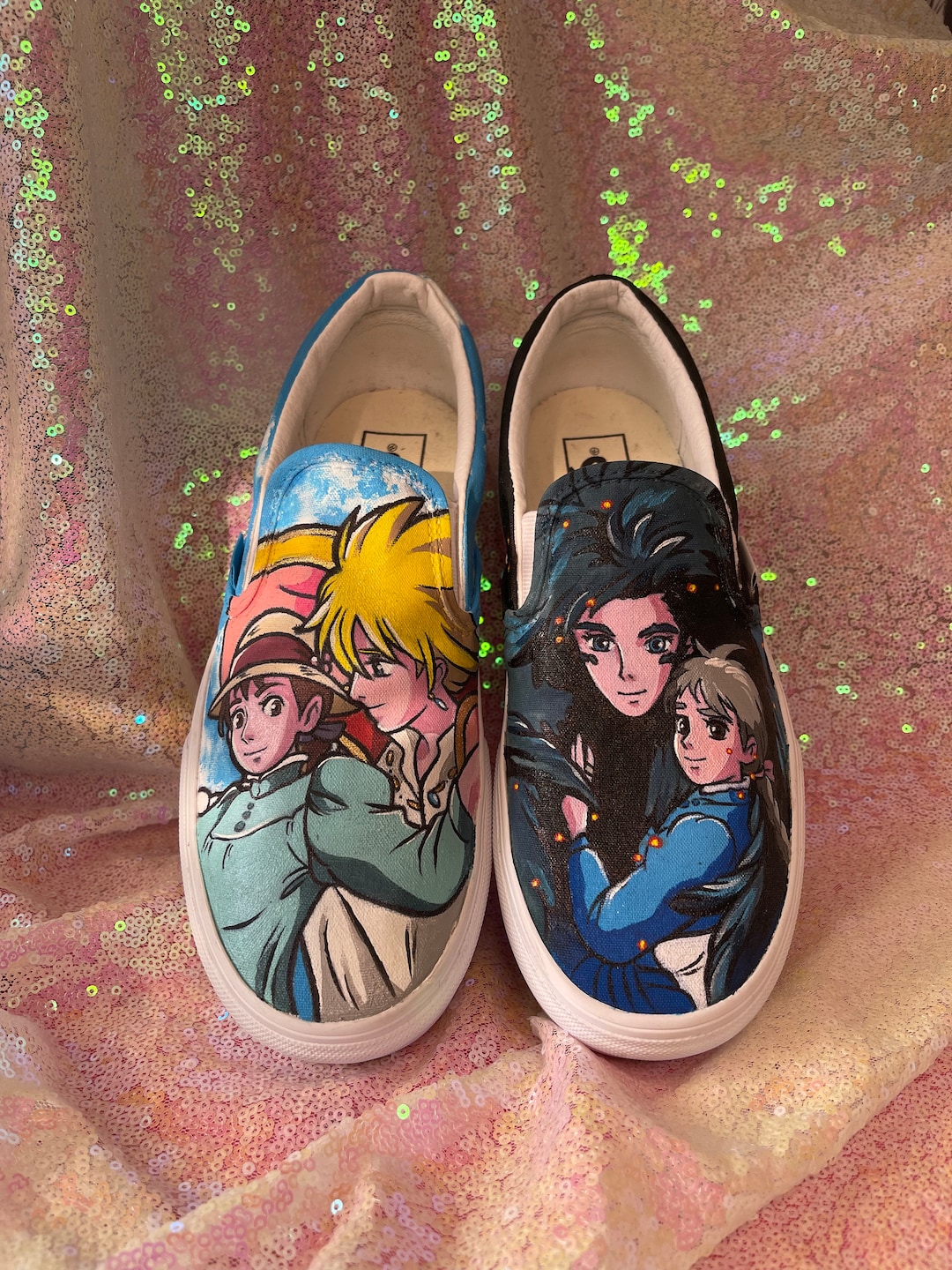 Hand-painted Vans Classics Slip-on Well-known Anime Shoes - Etsy