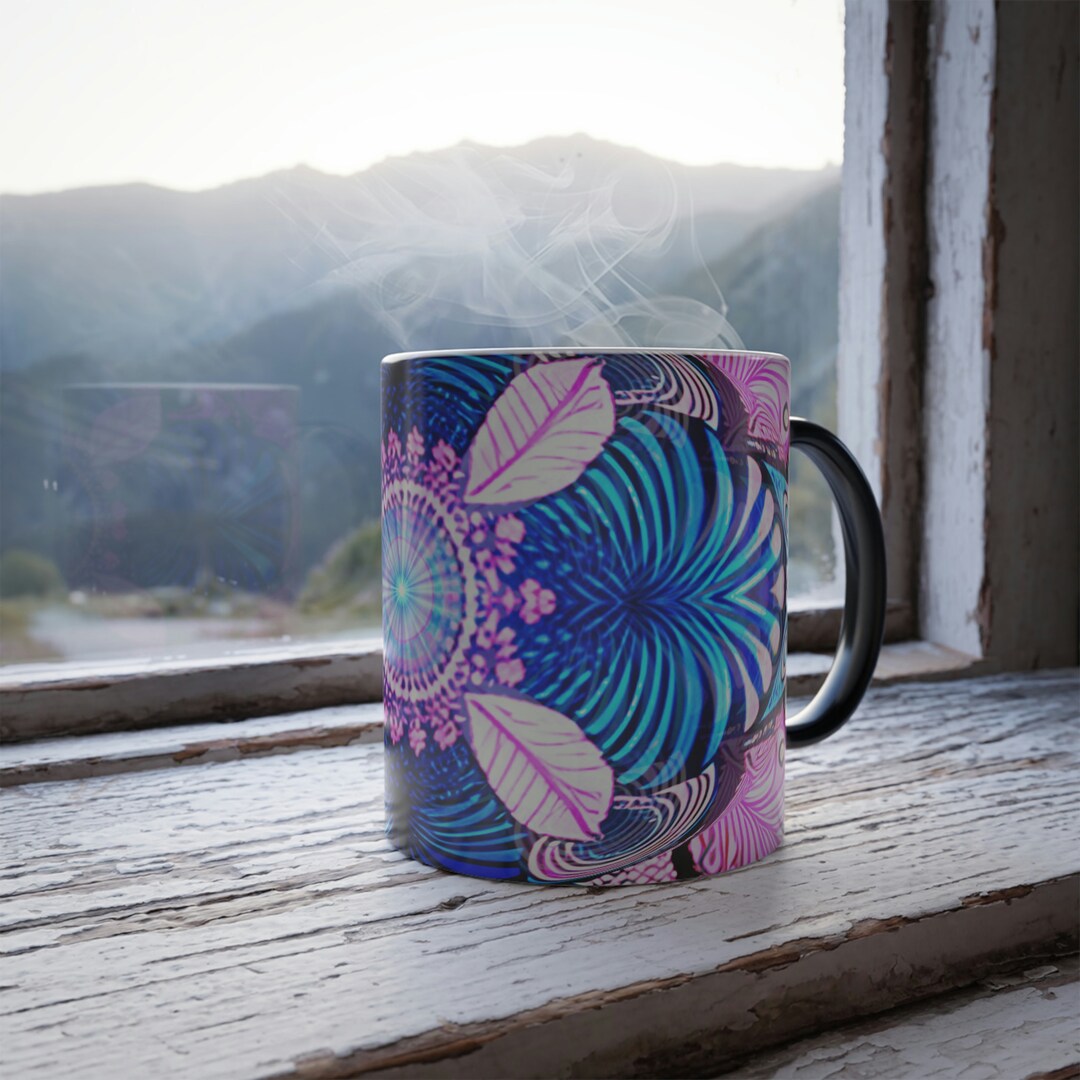 Psychedelic Magenta and Blue Color Changing Coffee Mug , 11 Oz - Etsy