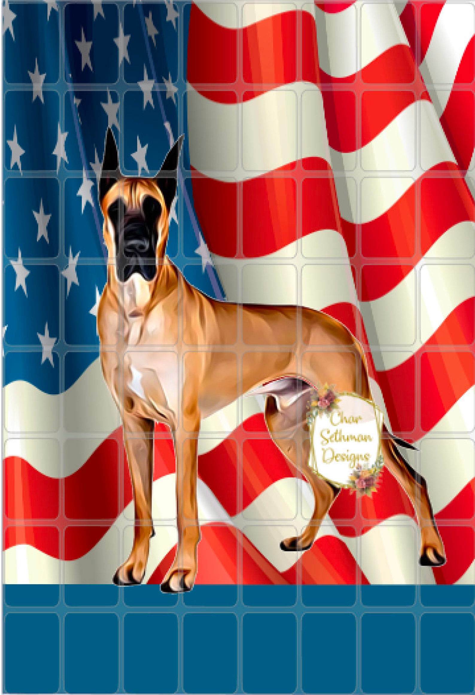 PATRIOTIC Great Dane Flag Design Sublimation Designs Digital - Etsy
