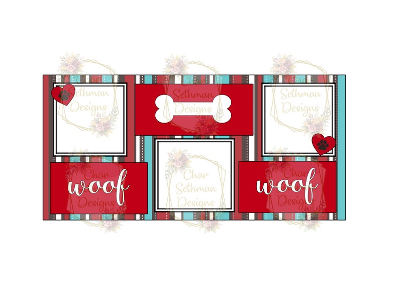 Woof Red Template Sublimation Designs Digital Art PNG - Etsy
