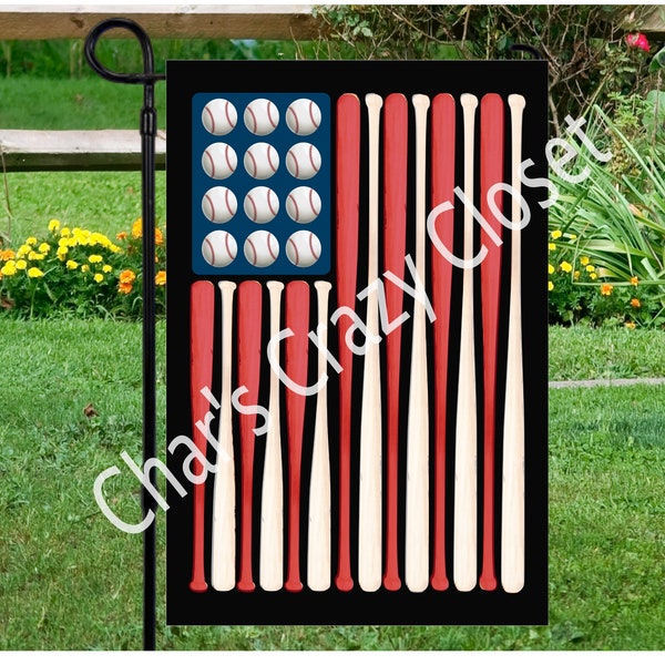 Baseball Garden Flag - Etsy