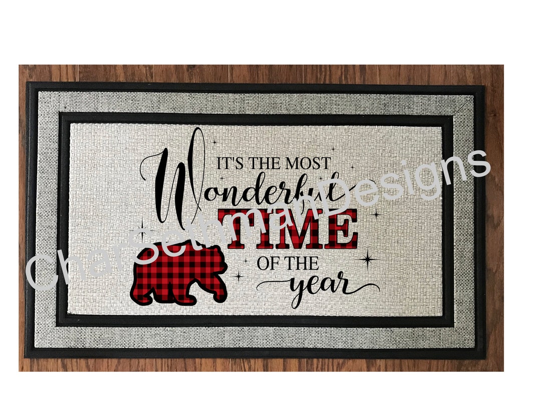 Most Wonderful Time of the Year Holiday Christmas Doormat - Etsy
