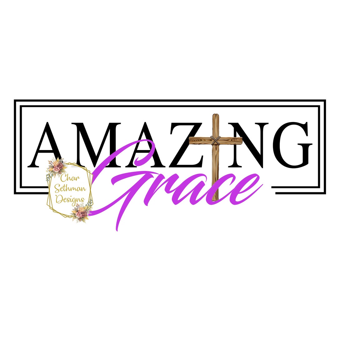 AMAZING GRACE Sublimation PNG Instant Download Religious, Christian - Etsy