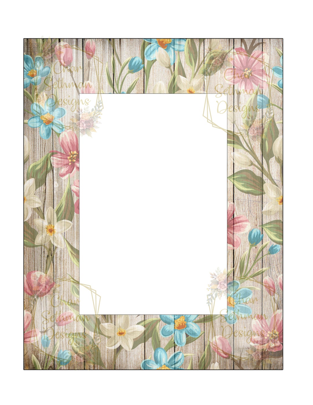 May Flowers Frame Sublimation PNG Instant Download - Etsy