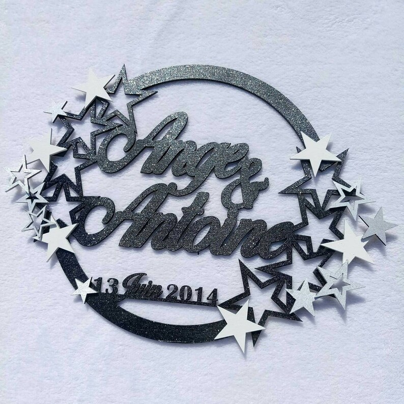 Starry Crown custom wooden names colors/flowers etc... | Etsy