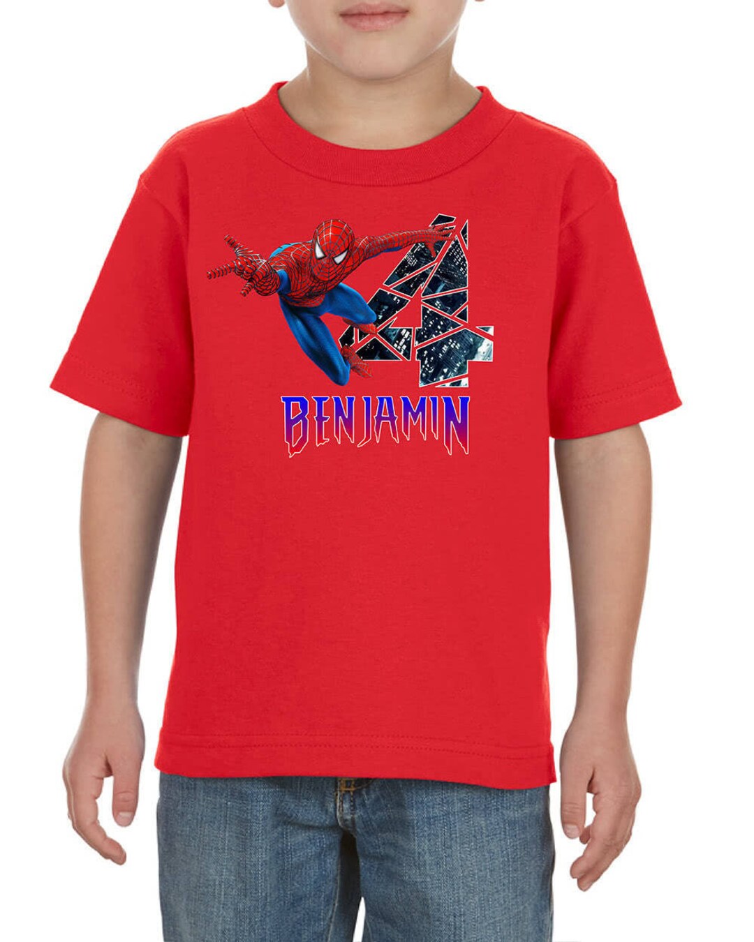 Spiderman Custom Party T Shirt - Etsy