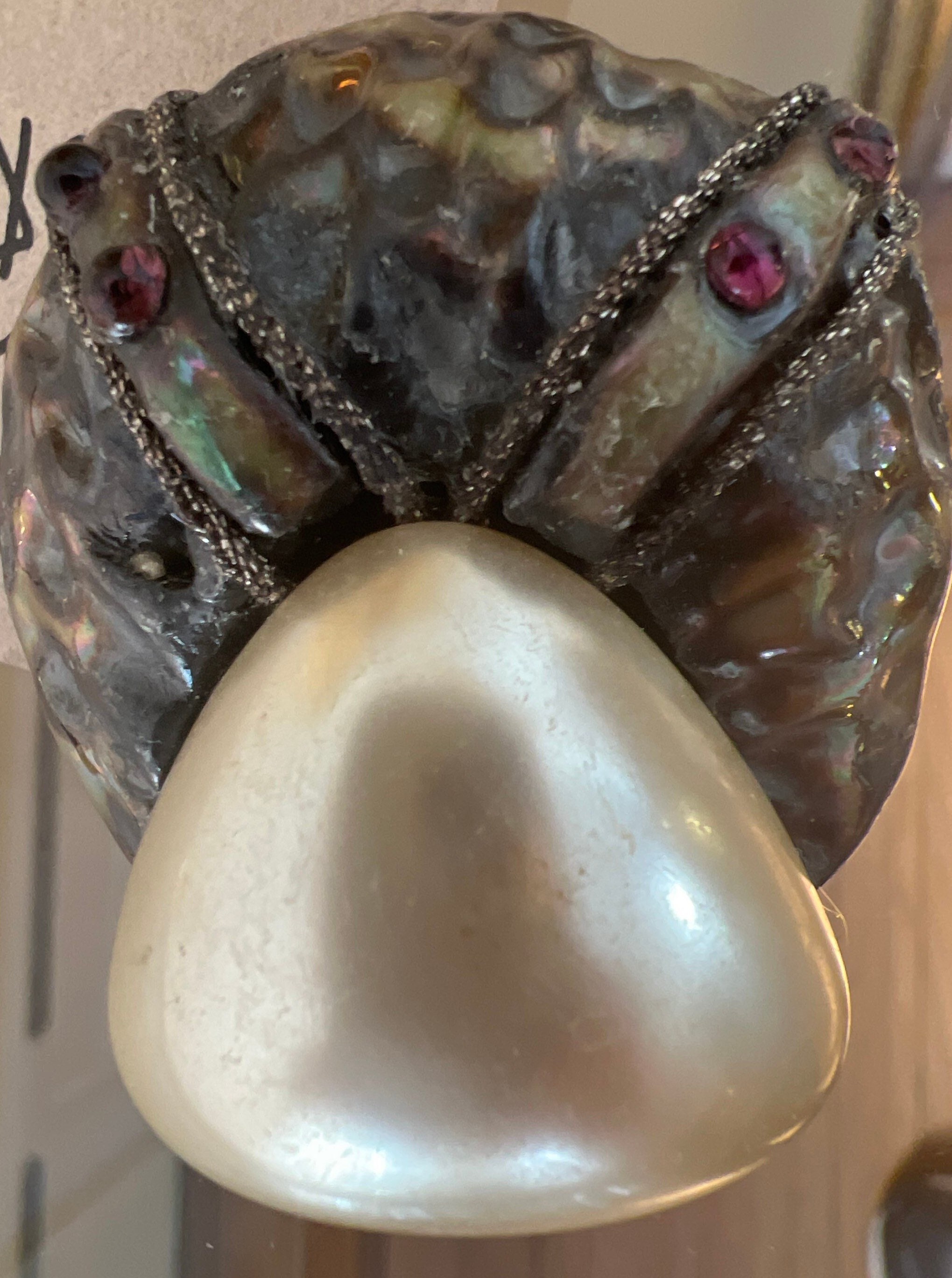 Mickie Ravitz Vintage Pearl and Amethyst Brooch Pin - Etsy