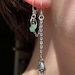 Crystal Chain Earring Set for Double Pierced Ears, Crystal Chain Dangle ...