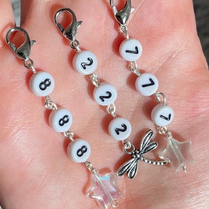 Angel Number Keychains, Dainty Angel Number Crystal Charms, Dainty ...