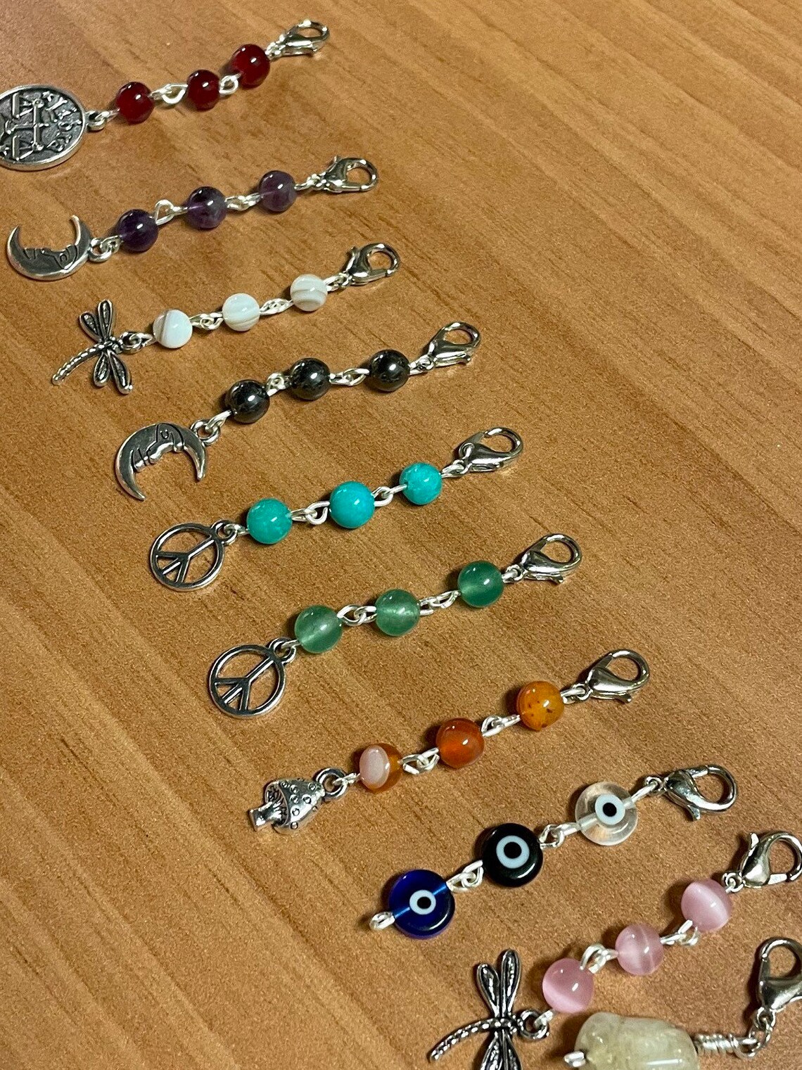 Dainty Crystal Keychains and Phone Charms Healing Evil Eye - Etsy