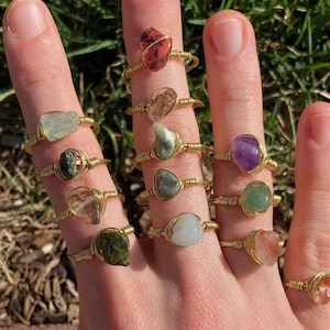 Crystal rings etsy store