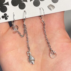 Crystal Chain Earring Set for Double Pierced Ears Crystal - Etsy