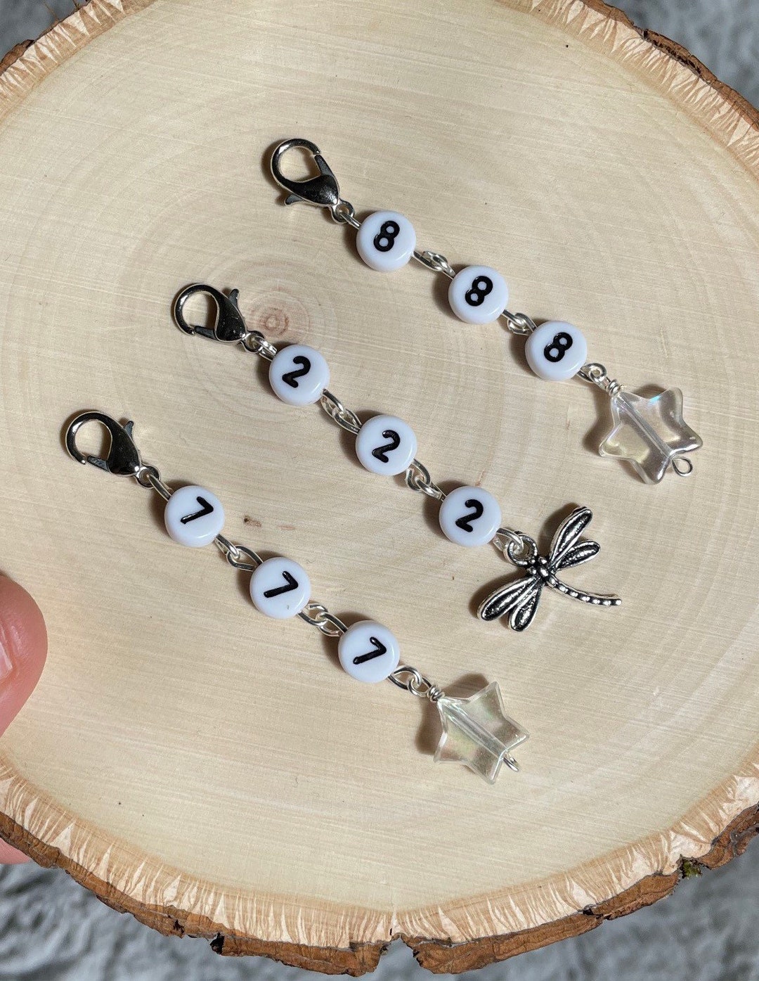 Angel Number Keychains, Dainty Angel Number Crystal Charms, Dainty ...