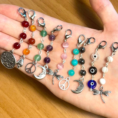 Dainty Crystal Keychains and Phone Charms Healing Evil Eye - Etsy