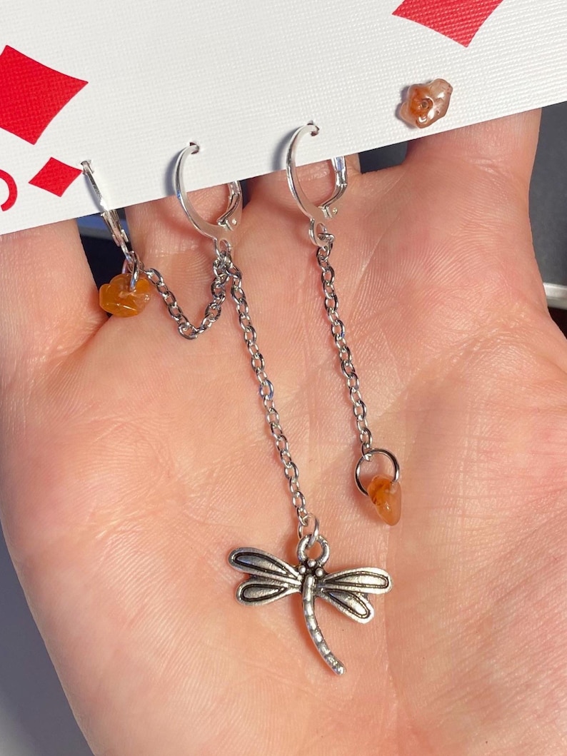 Crystal Chain Earring Set for Double Pierced Ears Crystal - Etsy