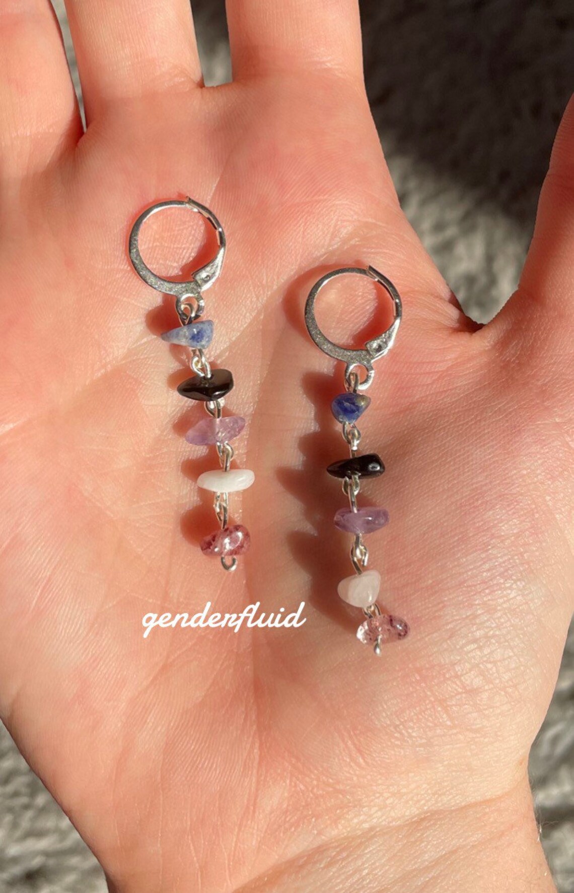 Pride Crystal Dangle Earrings, LGBTQ+ Pride Flag Crystal Earrings - Etsy