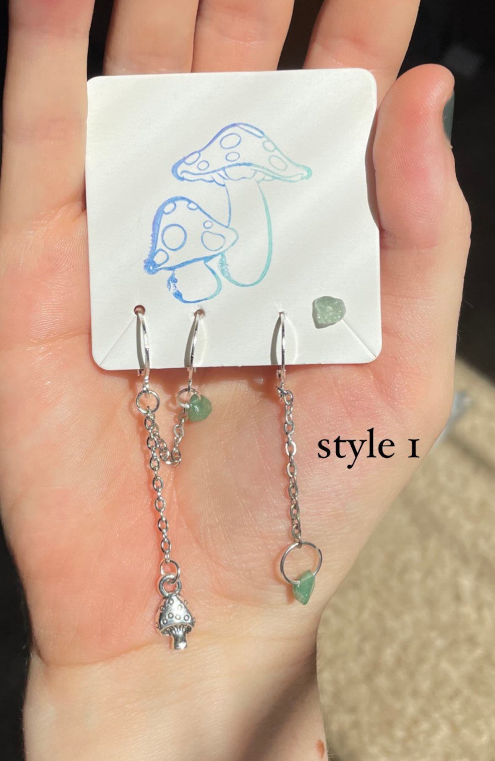 Crystal Chain Earring Set for Double Pierced Ears Crystal - Etsy