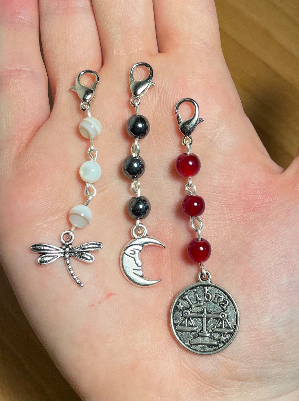 Dainty Crystal Keychains and Phone Charms, Healing Evil Eye and Crystal ...