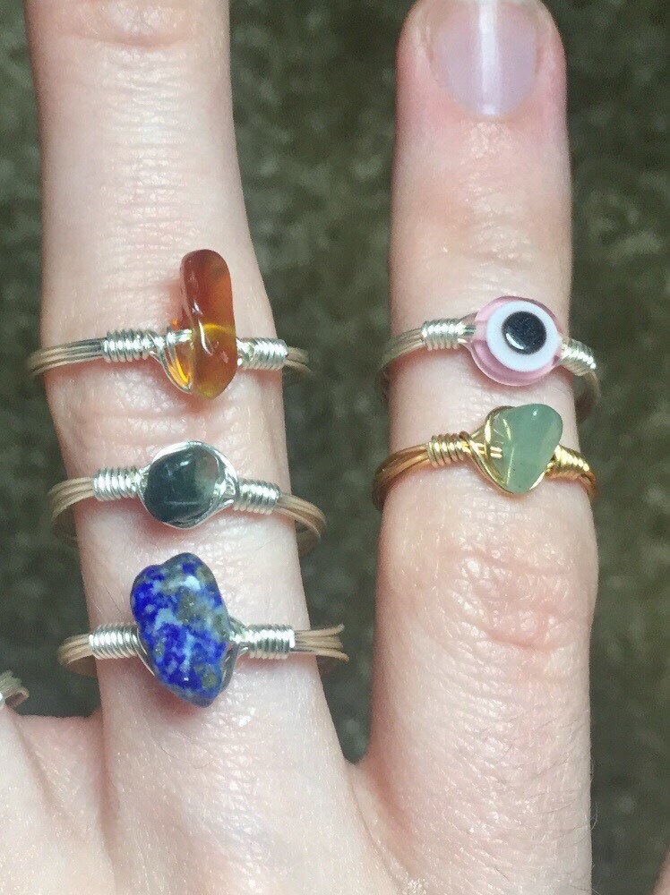 Evil Eye Wire Rings Evil Eye Protection Rings Spiritual | Etsy