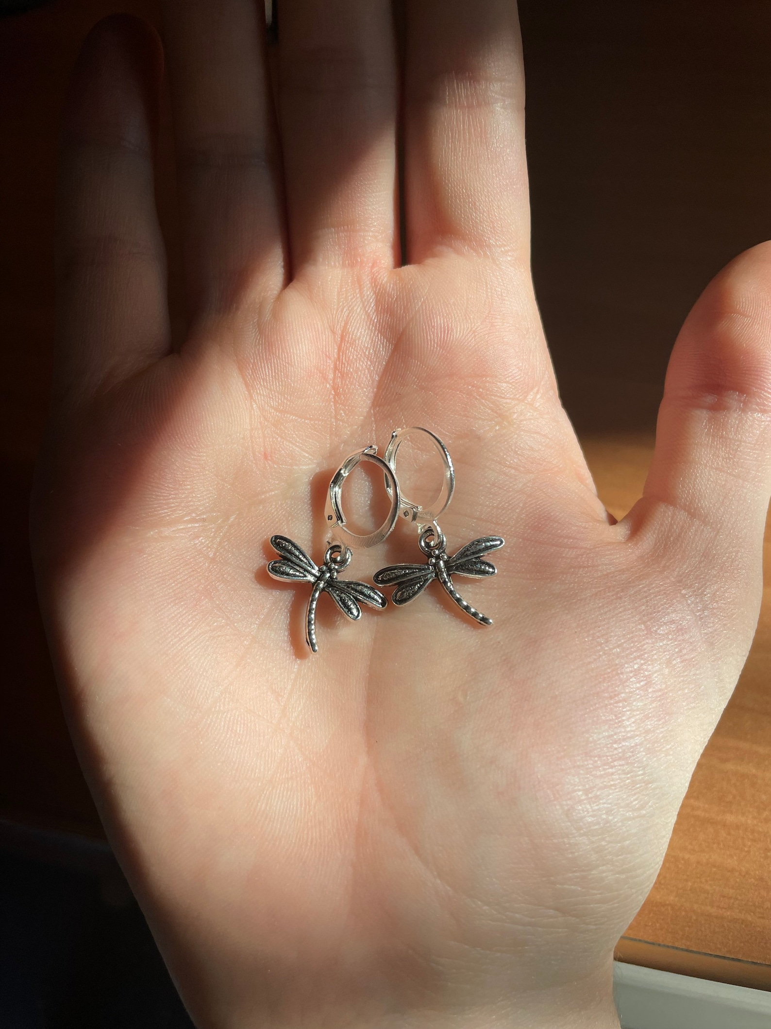 Silver Dragonfly Huggies, Hypoallergenic Dragonfly Huggie Hoop Earrings ...