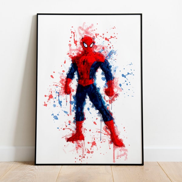 Spiderman Splash Poster - Etsy