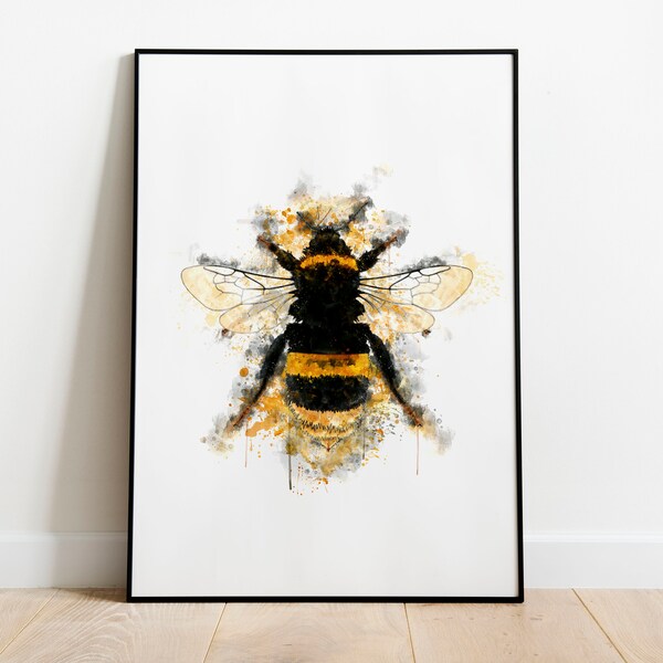 Bumble Bee Print - Etsy UK