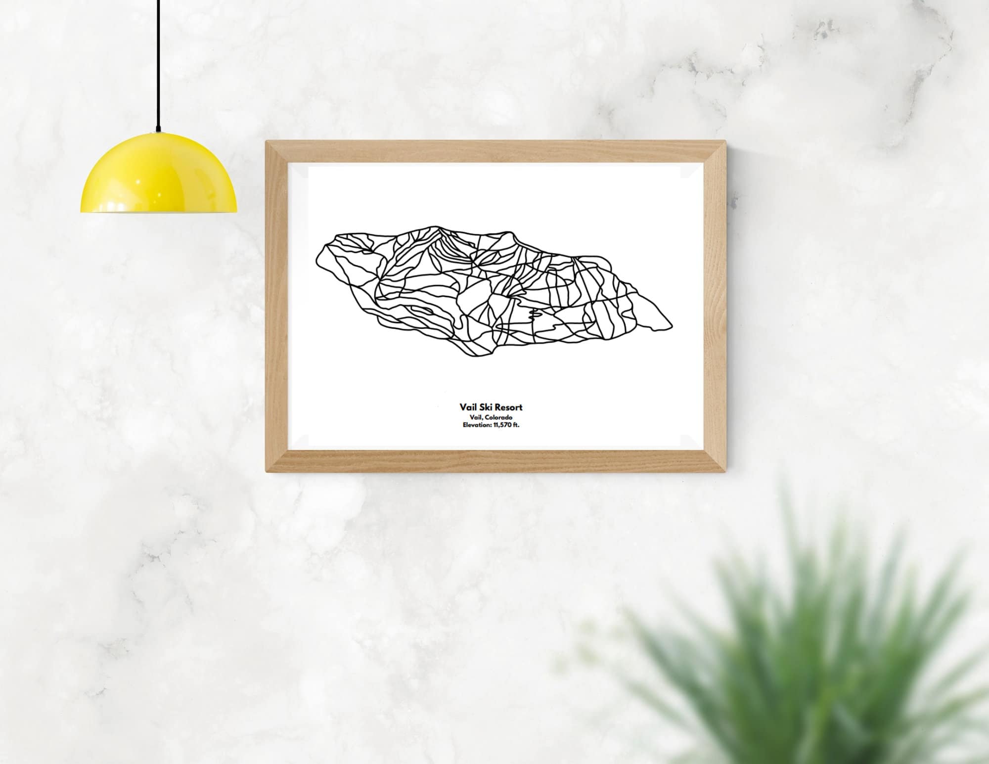 Vail Resort Ski Trail Map Minimalist Print - Digital Download - Etsy