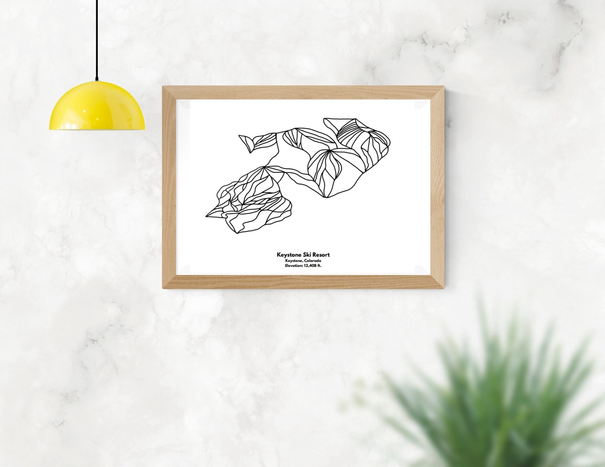 Keystone Ski Resort Trail Map Minimalist Print - Digital Download - Etsy