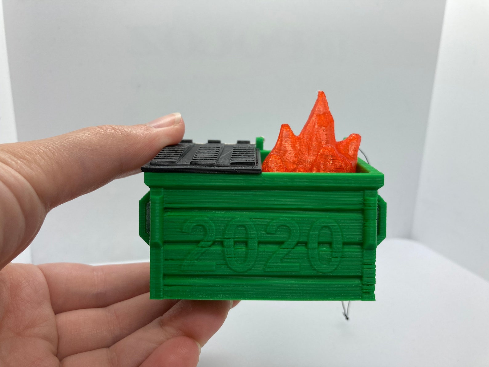 2020 Dumpster Fire Lit Ornament 3D Printed With LED Light - Etsy