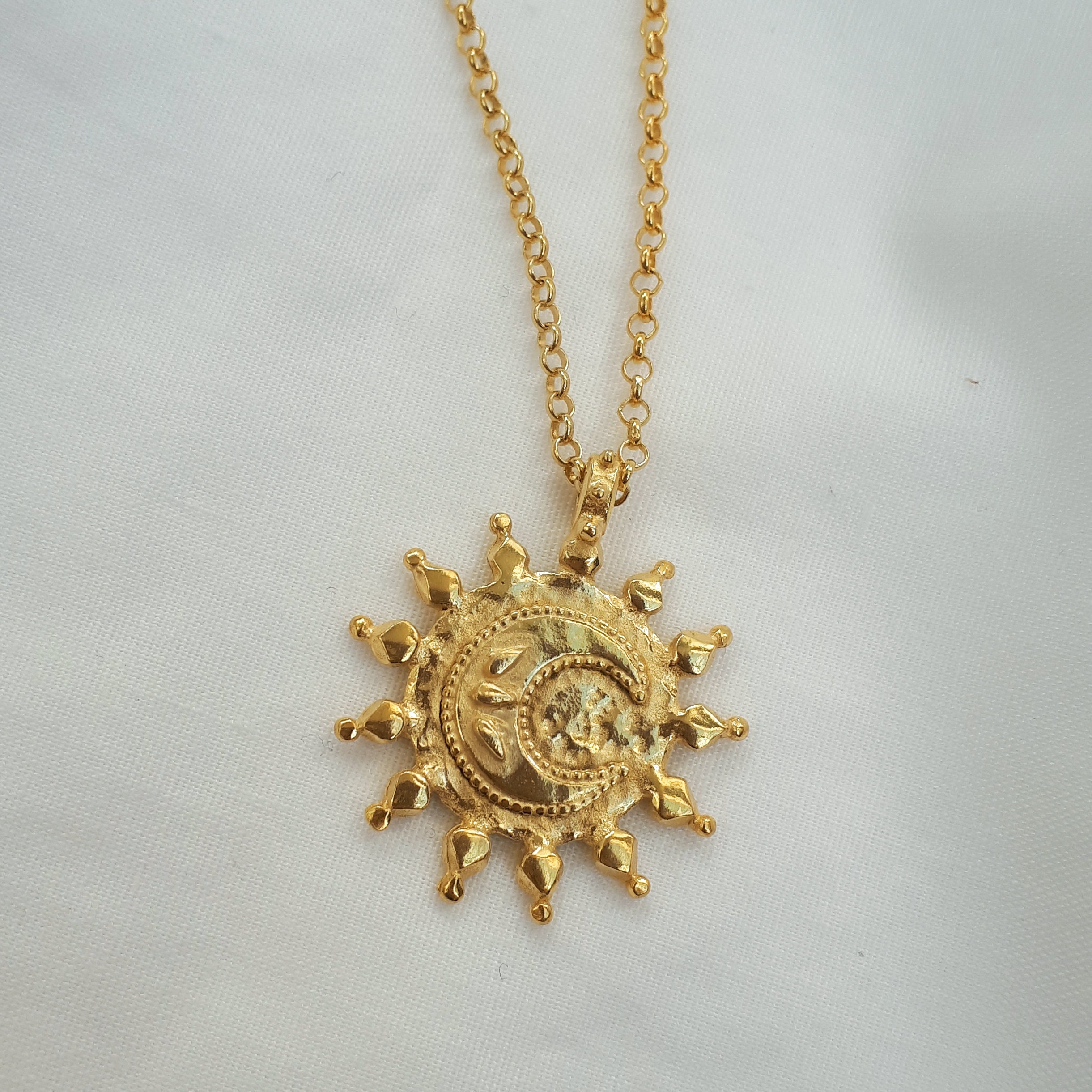 Hammered Moon Coin Pendant - Etsy