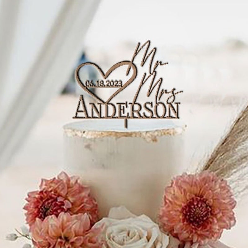 Heart Cake Topper - Etsy