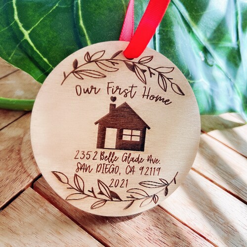 Our First Home Ornament Personalized Ornament Housewarming - Etsy