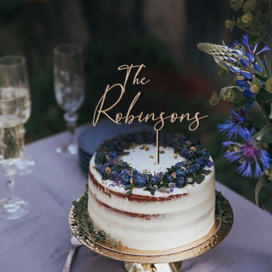 Personalized Wedding Cake Topper . Custom Script Cake Toppers for ...