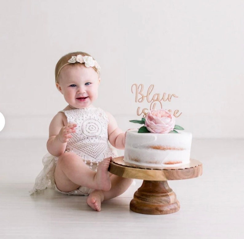 One Cake Topper First Birthday Cake Topper One Smash Cake Etsy
